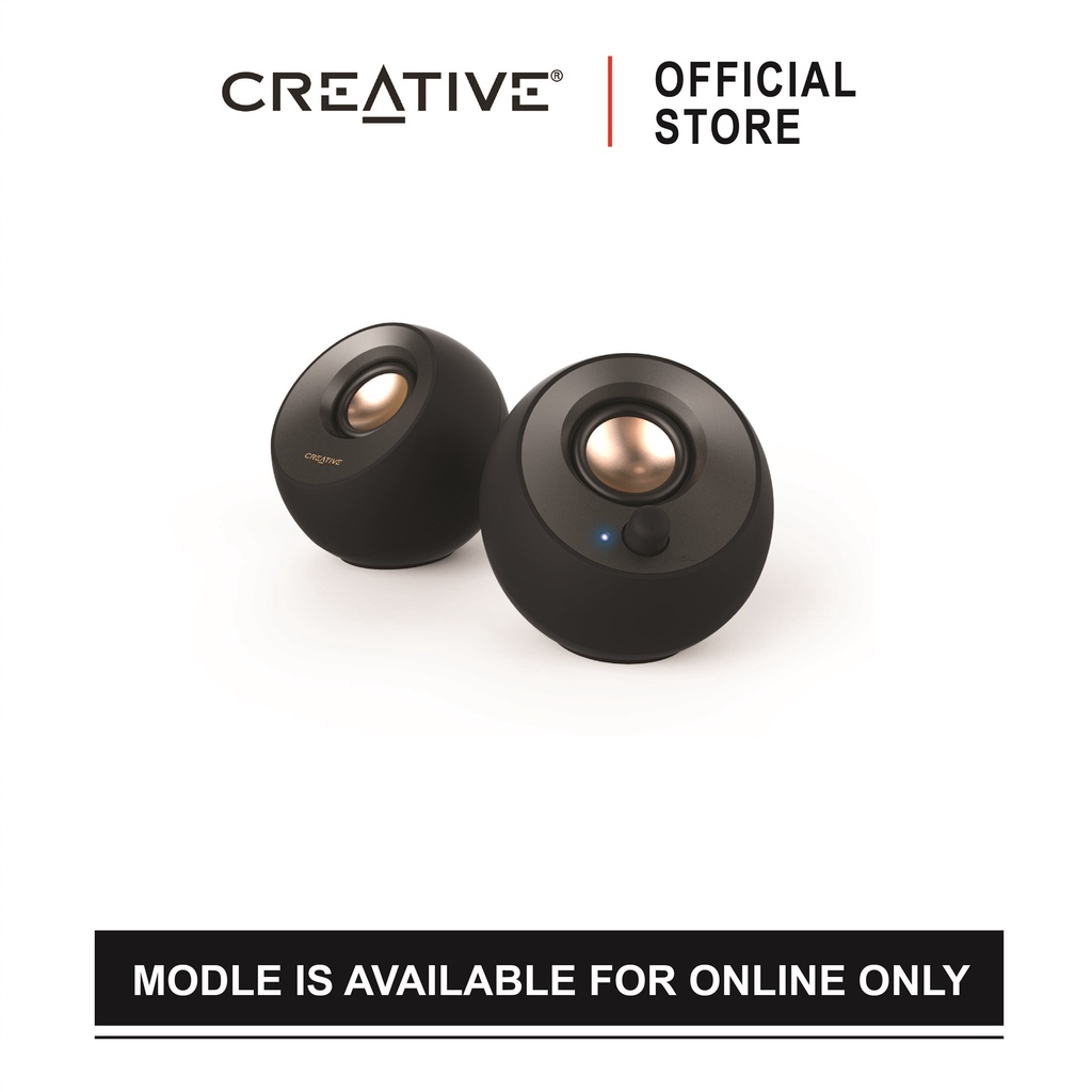 Creative Pebble V2 Minimalistic 2.0 USB Powered Desktop Speakers with ...
