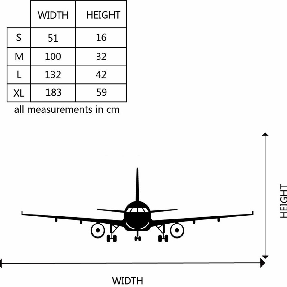 +DEY Airplane Poster Wall Stickers Self-adhesive Vinyl Civil Aircraft ...