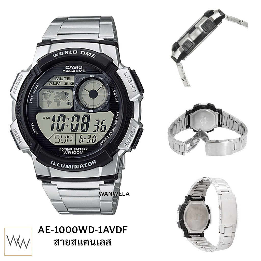 ใส่โค้ดลดเพิ่ม ของแท้ นาฬิกาข้อมือ Casio ผู้ชาย รุ่น AE-1000W - wanwela ...