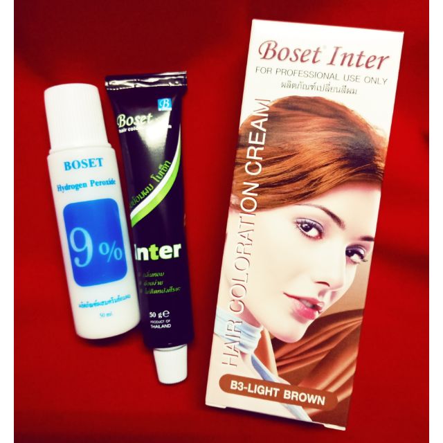 Boset ครีมย้อมผม สีน้ำตาลอ่อน - boset - ThaiPick