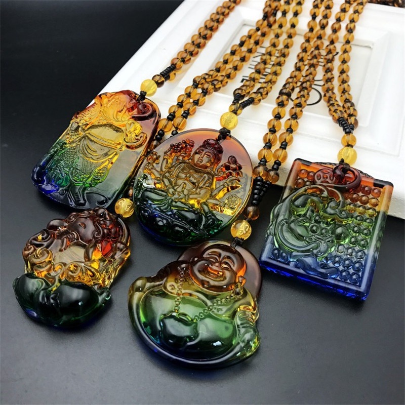 สร้อยคอและศาสนา Carved Buddha Lucky Amulet Pendant Necklace Women39s ...