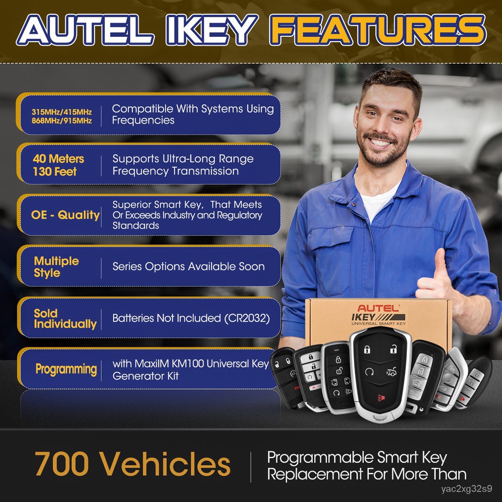 125pcs Autel MaxiIM KM100 IKEY Newest Series Universal Programmable ...