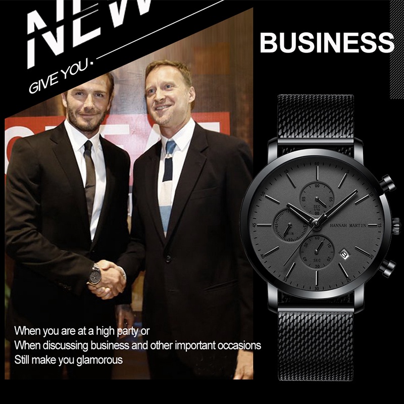 Men Watches Top Brand Fashion multifunction small dial Stainless Steel ...