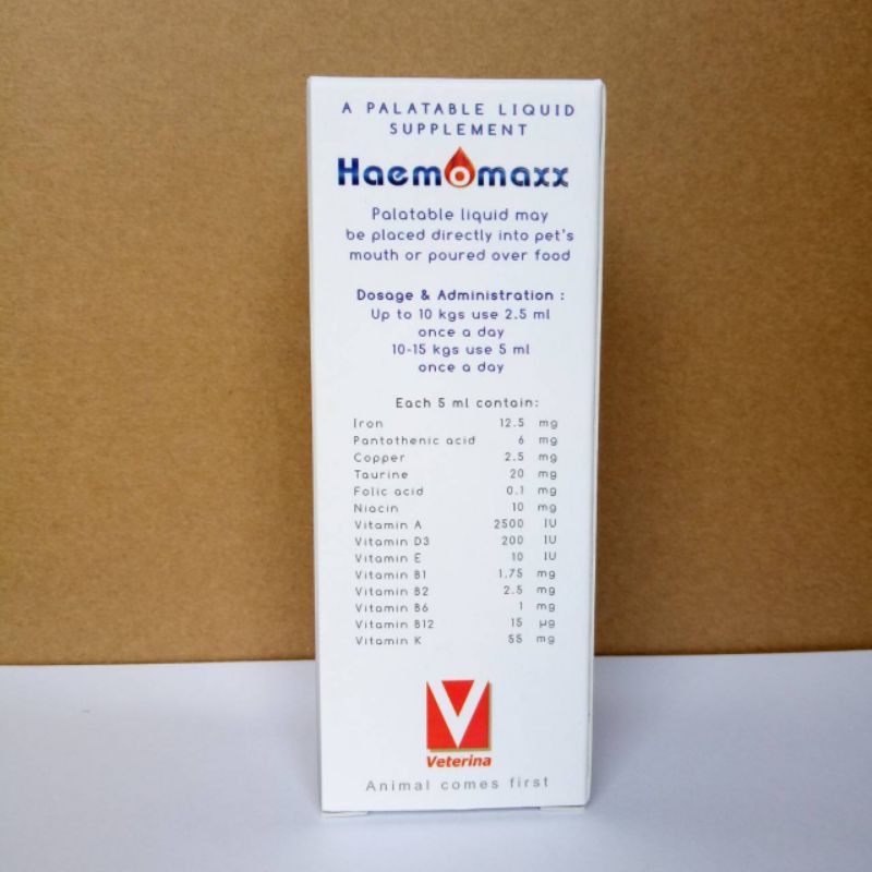 Haemomaxx 100ml. วิตามินบำรุงเลือดชนิดน้ำ เหมาะกับลูกสุนัข ลูกแมว แม่ ...