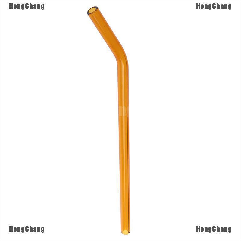LHGC 1PC Reusable Glass Drinking Straws Bent Pyrex Glass Straws Bent ...