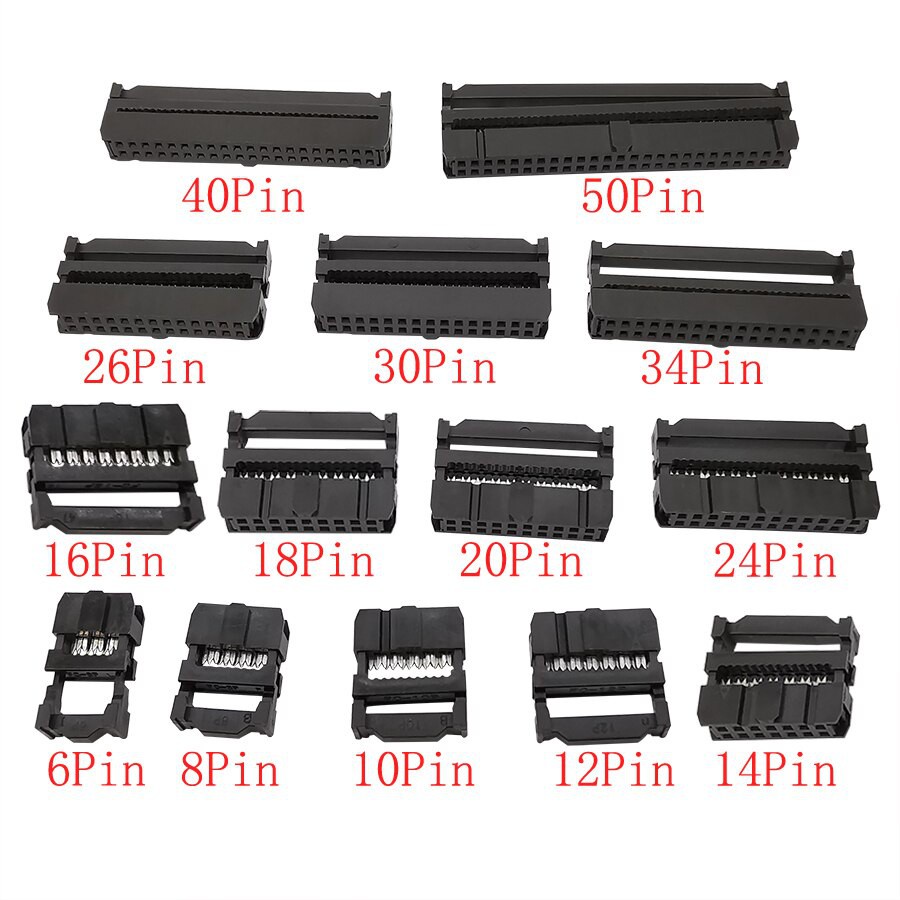อะแดปเตอร์แจ็คหัวคู่ Fc 2.54 มม. Idc 6P / 8 / 10 / 12 / 14 / 16 / 18 / 20 / 24 / 26/30/34/40/50 ...
