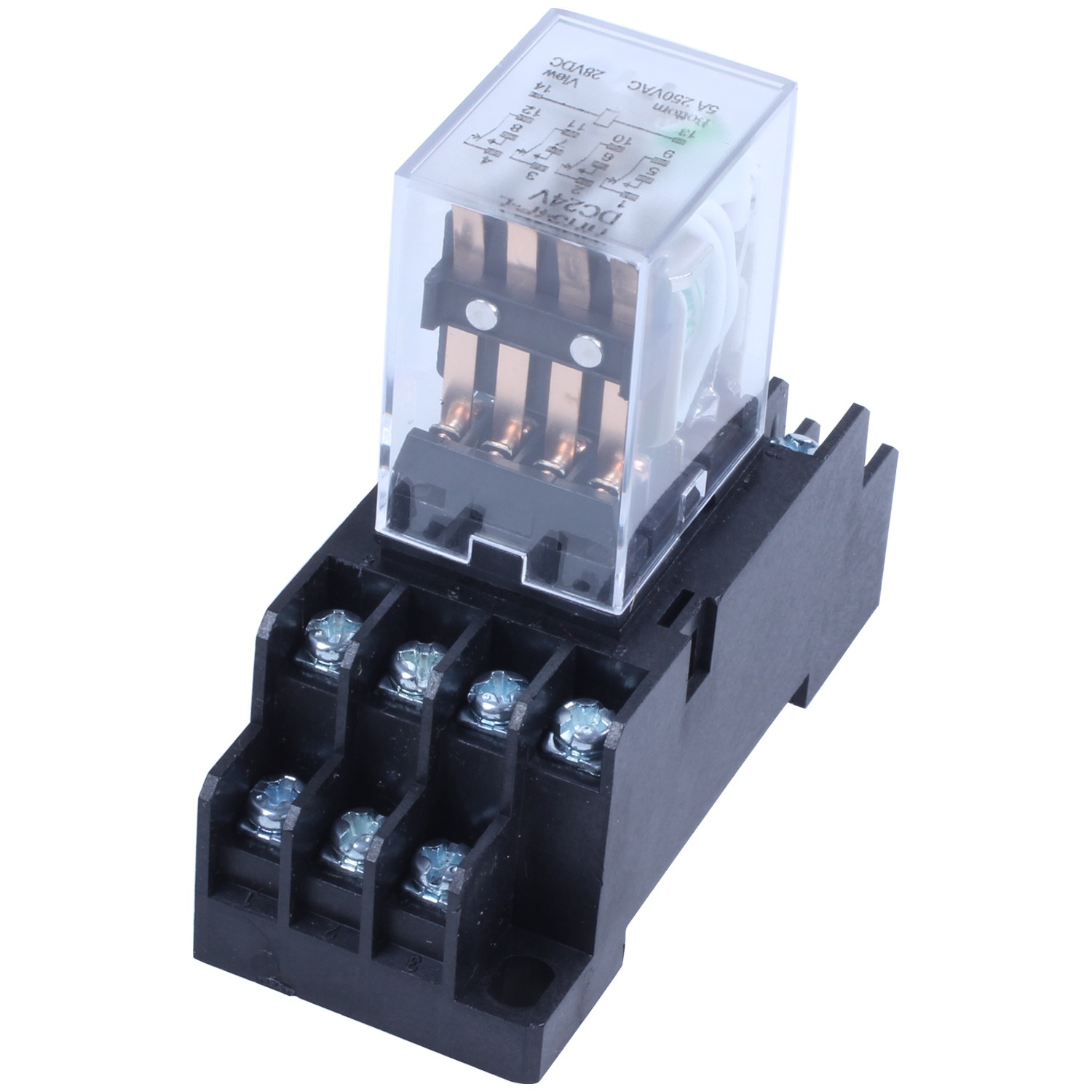 DC 24V Coil Volt 4PDT 14 Pin Terminal Electromagnetic Relay HH54P - quanze14.th - ThaiPick