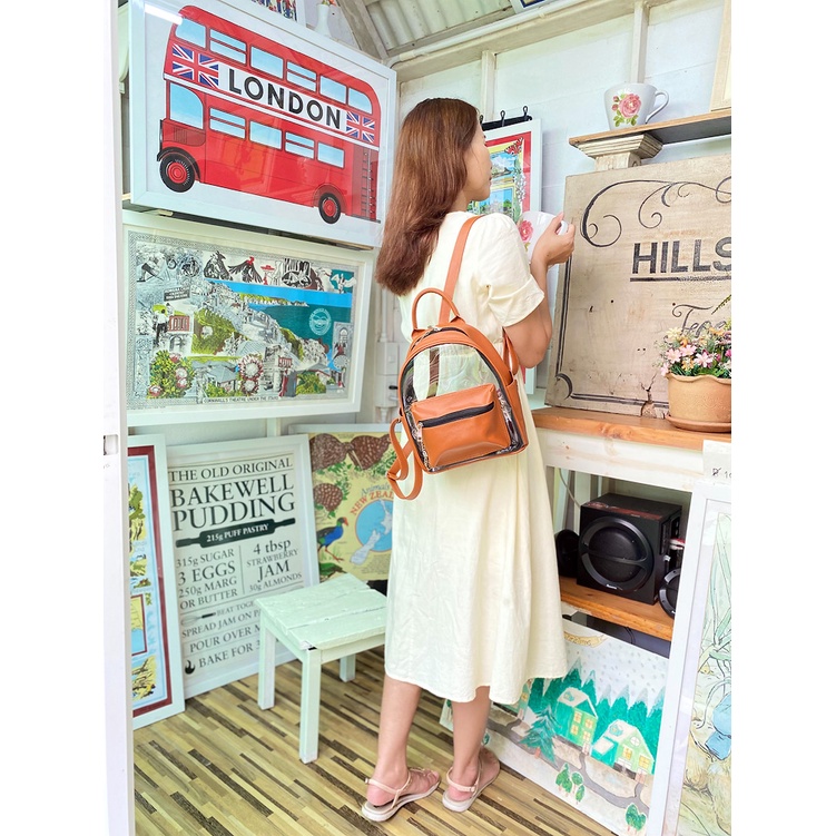 Jellyme Bagshop มีโค้ดลดราคา กดส่งฟรี จำนวนจำกัด กระเป๋าเป้ 9นิ้ว งานหนังเทียม PVC กระเป๋าสะพาย ...