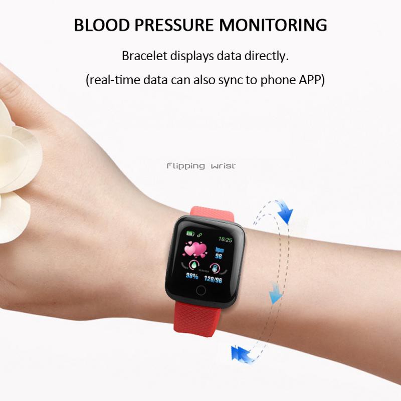 ♈2021 116 PLUS Smart Watch Men Women Blood Pressure Fitness Tracker ...