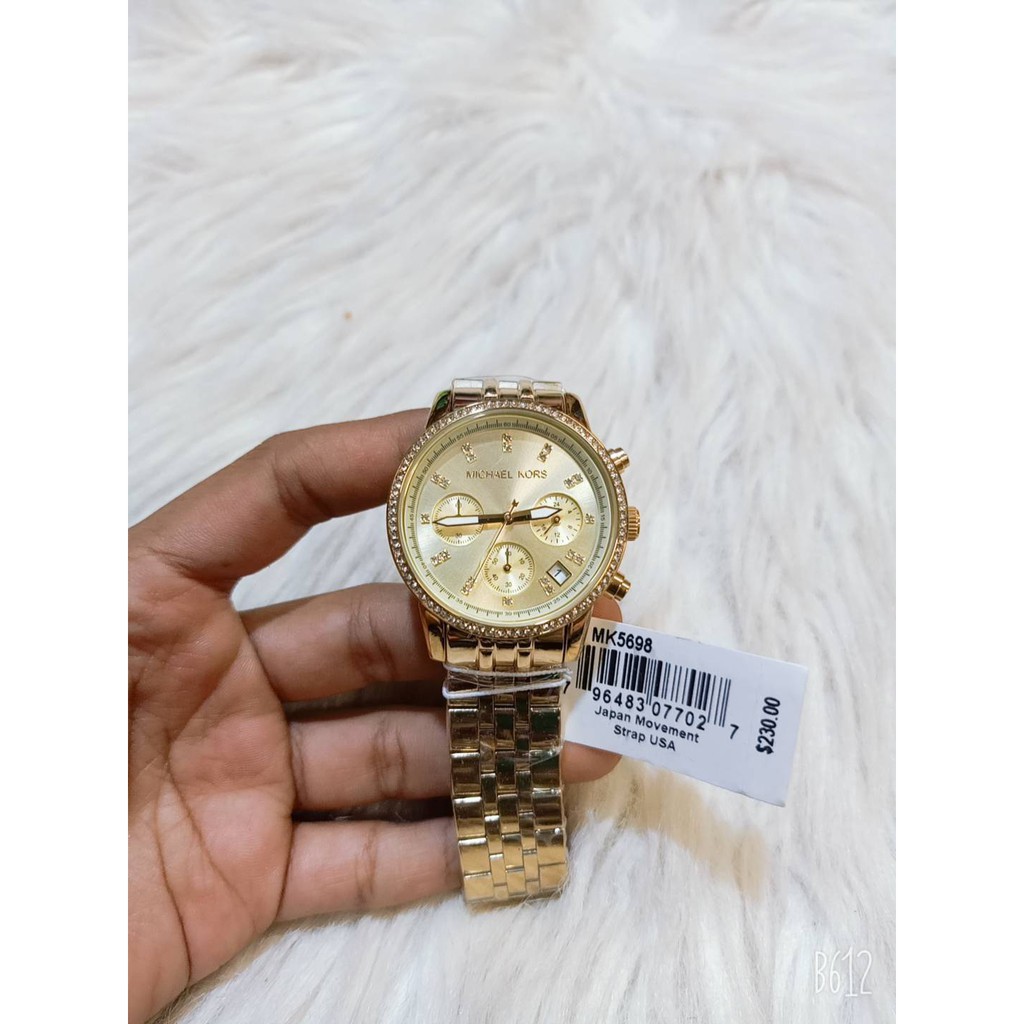 MK5698 ขนาด 36 millimeters NEW WOMENS MICHAEL KORS GOLD RUNWAY ...