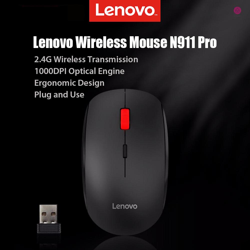 Lenovo N911 Pro เมาส์ไร้สาย 1000Dpi 2.4G แบบพกพาสําหรับคอมพิวเตอร์แล็ป ...