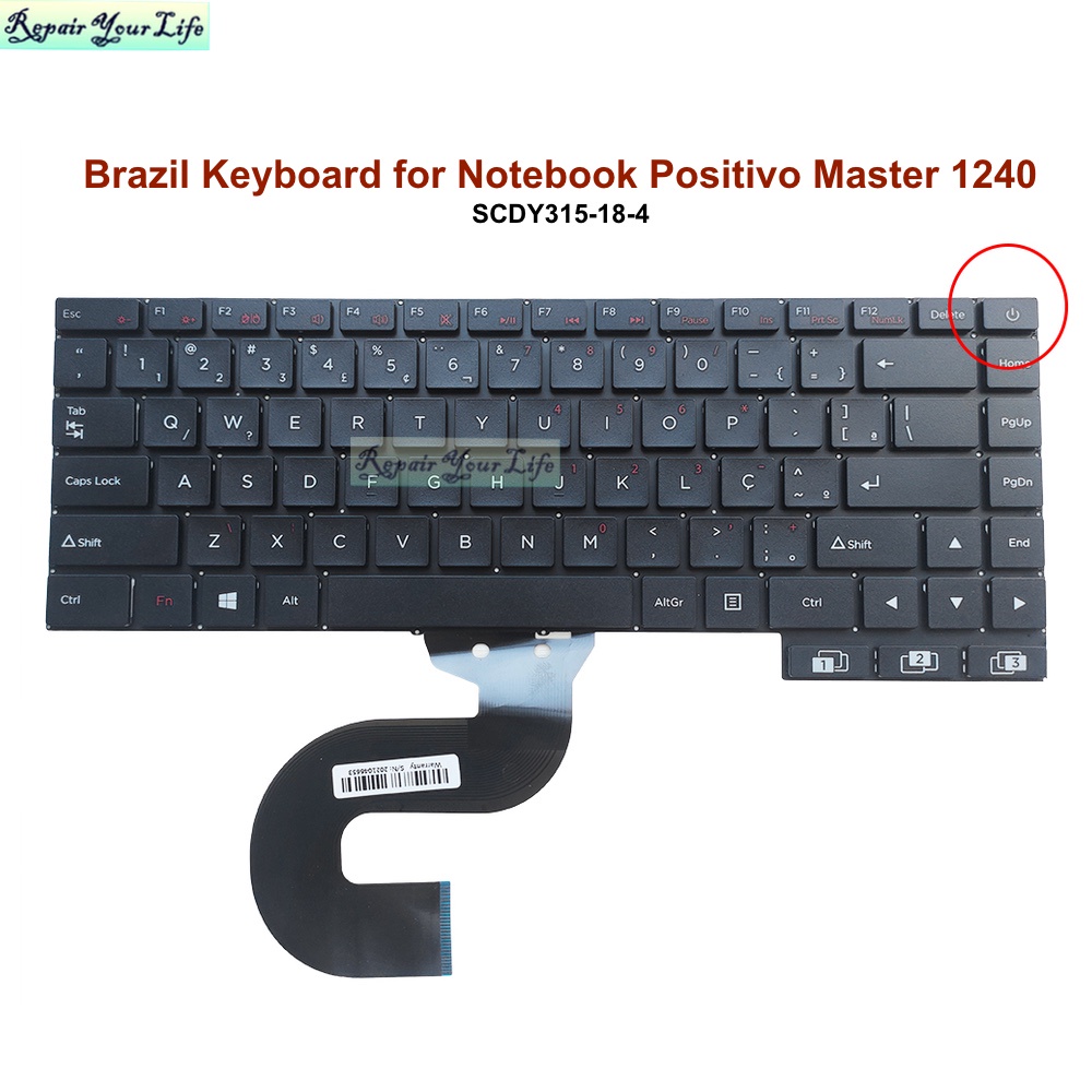 แป้นพิมพ์คอมพิวเตอร์ New Brabrazilian Brazil Keyboard For Positivo ...