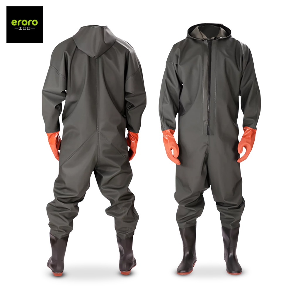 ERORO ชุดกันน้ำผ้า PVC พร้อมรองเท้าบูท สำหรับทำสวน ทำนา - Eroro ...