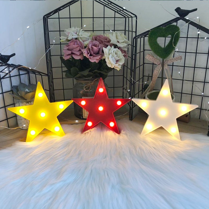 ไฟประดับ Star light สุทธิสีแดงตกแต่ง night light ins เค้าโครงห้อง ...