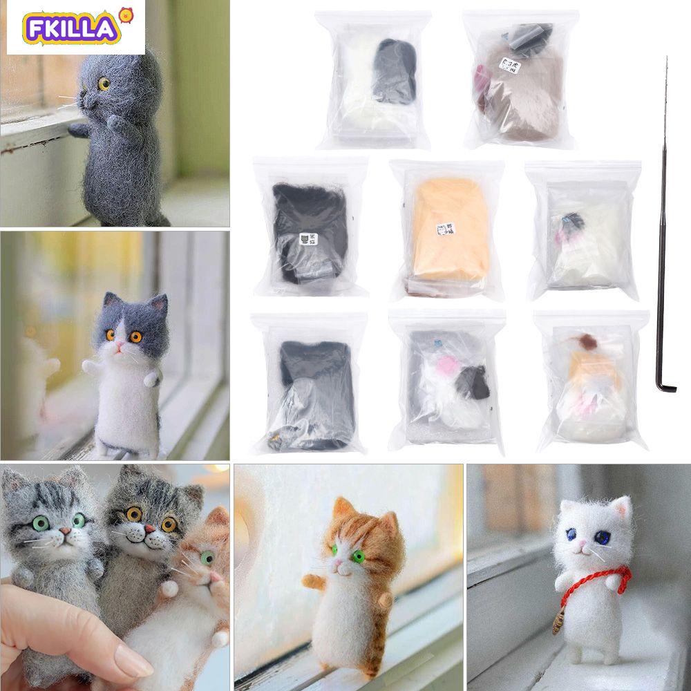 FKILLA Interesting DIY Wool Felt Animal Pattern DIY Wool Needle Felts ...