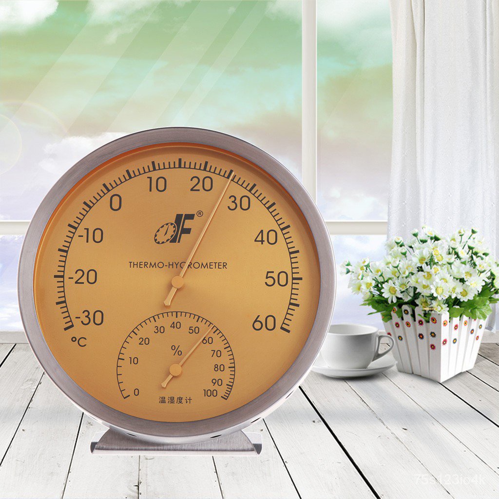 Stainless Steel Analog Dial Thermometer Hygrometer Temperature m4qP ...