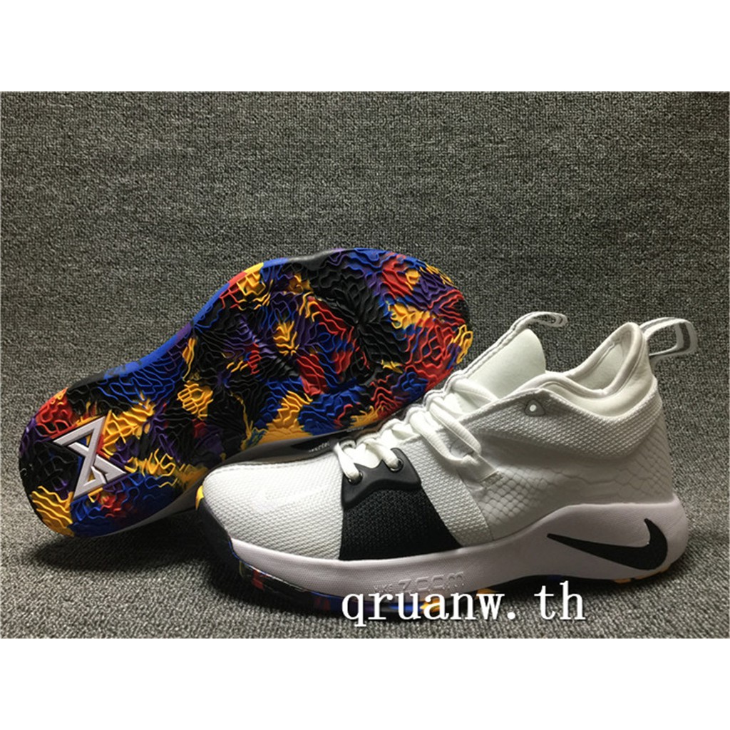 Nike PG 2 NCAA สีฟ้าผ่า รองเท้าบาสเก็ตบอล AJ5164 100 รองเท้าผู้ชาย ...