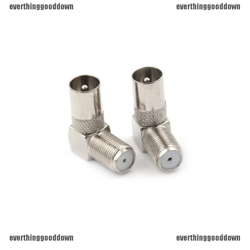 5 ชิ้น Right Angle TV Aerial อะแดปเตอร์เชื่อมต่อ RF Coaxial TV Cable ...