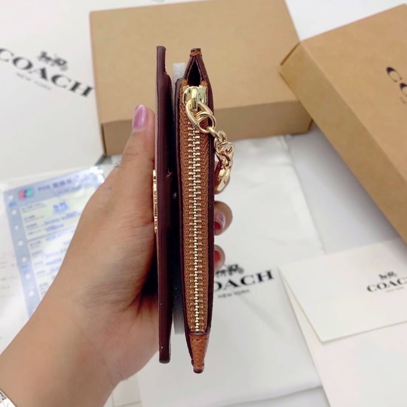 COACH SNAP CARD CASE IN SIGNATURE CANVAS - bagoutlet.shop - ThaiPick