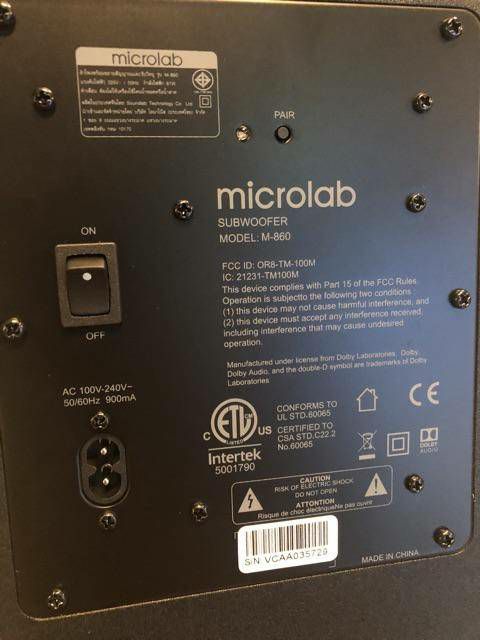 MICROLAB TM100 WIRELESS SOUNDBAR SYSTEM BLACK ซาวด์บาร์บลูทูธ ...