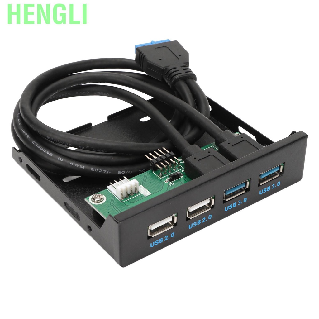 Hengli 3.5 Inch Front Panel USB3.0 Hub High Speed 4 Port Internal Combo ...