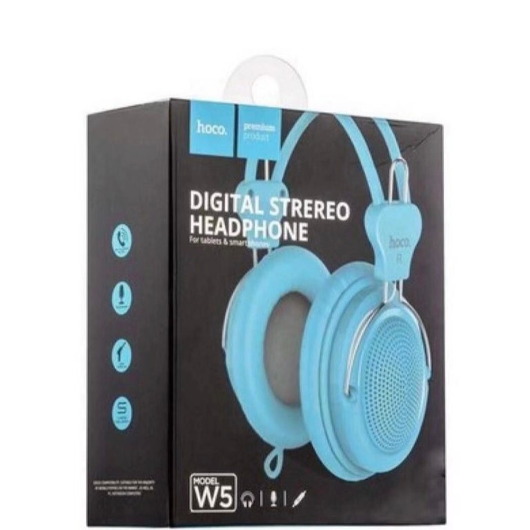HOCO W5 หูฟังครอบหู DIGITAL STREREO HEADPHONE เสียงใส เบสหนัก | Shopee ...