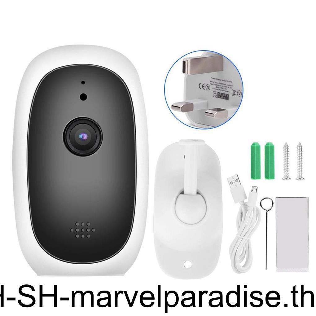 กล้องวงจรปิดไร้สาย 110-240V Mini 720P HD Wifi IR (UK PIR Monitor Night ...