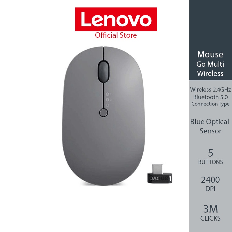 LENOVO Go Multi Wireless Mouse 4Y51C21217 | Shopee Thailand