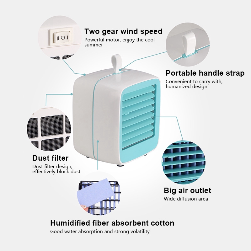 Vnca Box พัดลมทําความชื้นขนาดเล็กแบบพกพา 200 มล - efashion991.th - ThaiPick