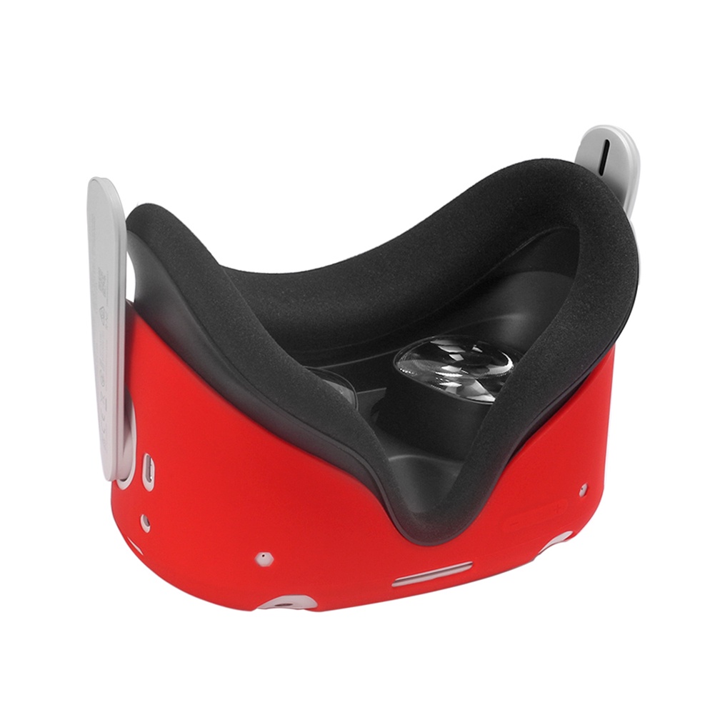 vr แว่นตา：Silicone VR Helmet rotective Front Cover For Oculus Quest 2 ...