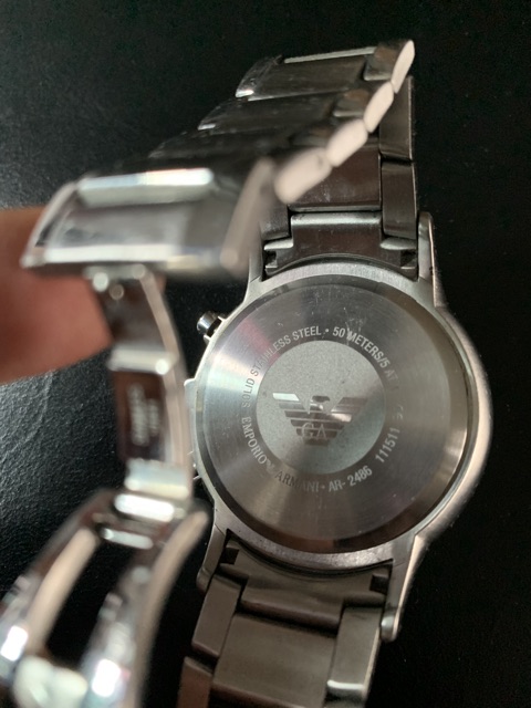 นาฬิกา มือสอง Emporio Armani AR2486 with Black Chronograph Display ...