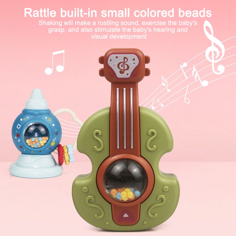 Baby Rattles Toy Soft Rubber Baby Hand Bell Rattles Fitness Grasping ...