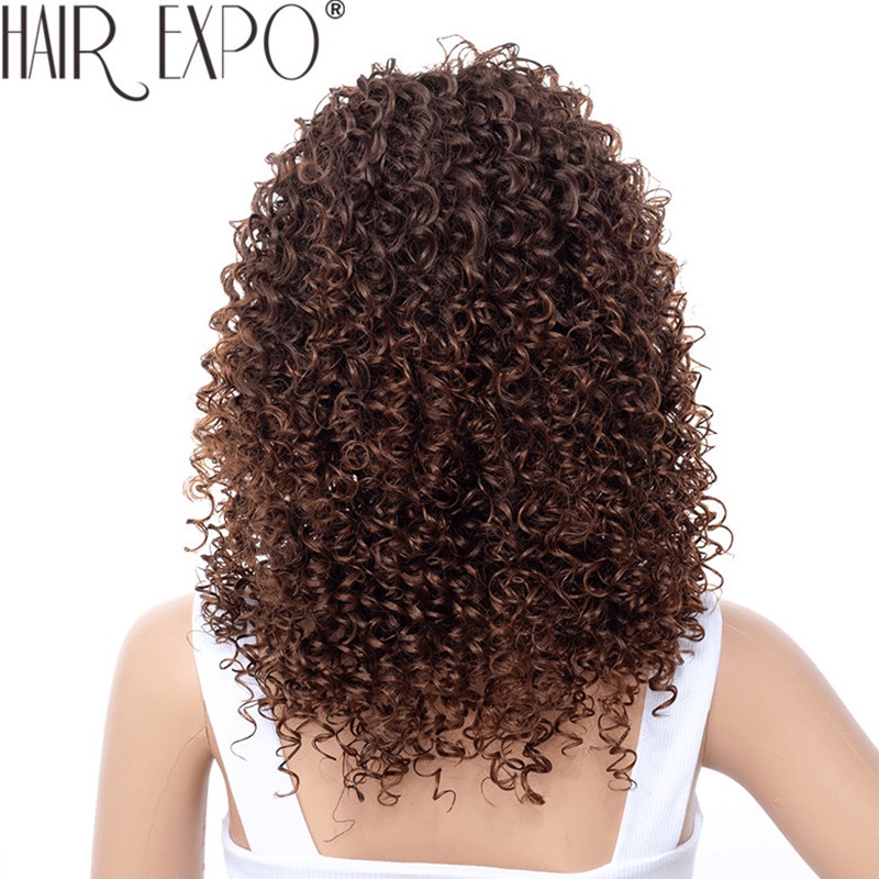 Hot Stock14inch Short Kinky Curly Wig Afro American Wigs for Black ...