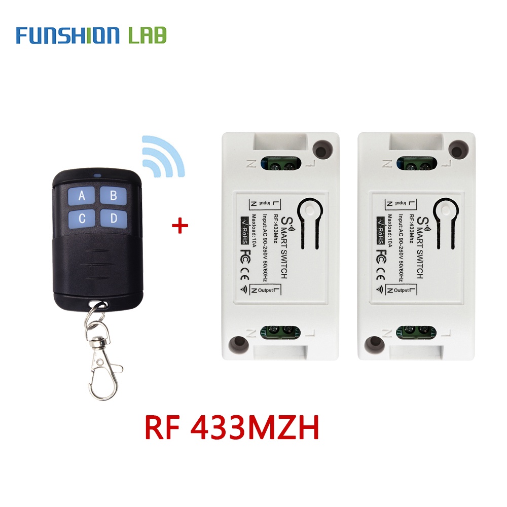 FUNSHION 433mhz Universal Wireless Remote Control Switch AC 85V 110V ...