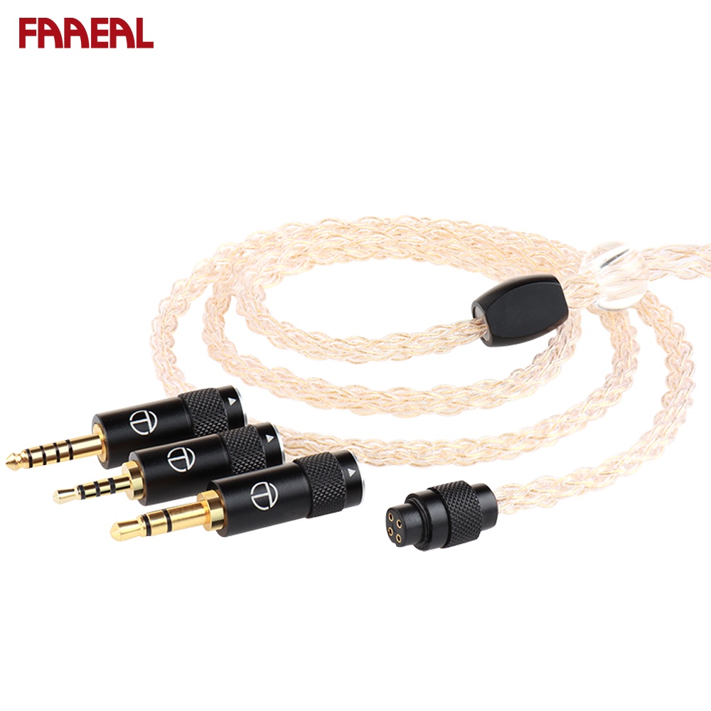 TRN-T2 สายหูฟั สายถัก 16Core ทองแดงเคลือบเงิน 2pin/mmcx to 3.5mm Hifi Upgrade Cable For KZ/TFZ ...