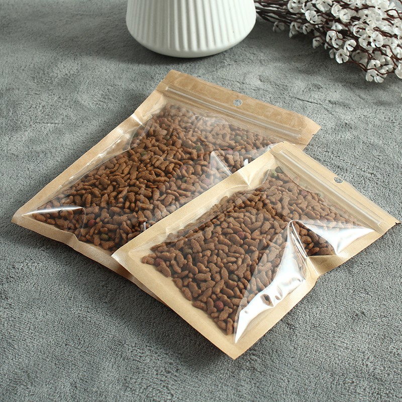 Semi-transparent kraft paper bags Food packaging bags Tea sealed bags ...