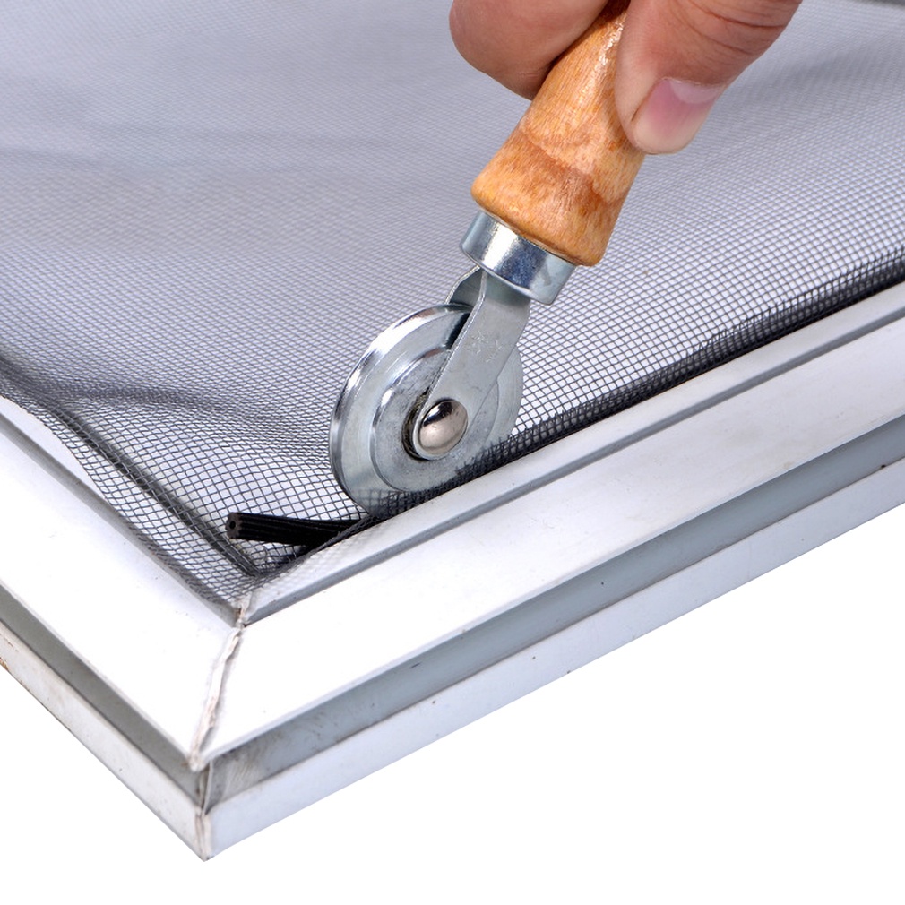 1Pc Wooden Handle And Steel Wheels Rolling Tool For Double Window ...