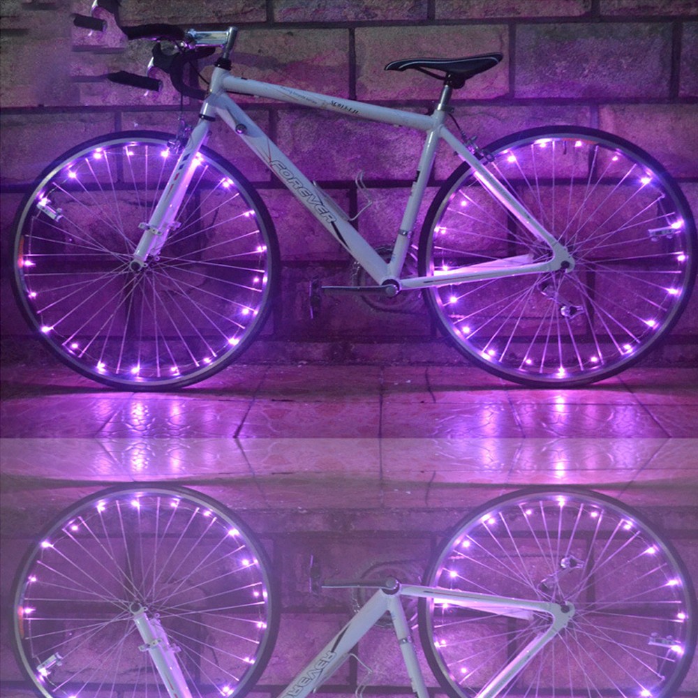 [NEW] 1Pc 2.2m 20-LED Strip Bicycle Light, Bike Wheel Night Riding ...