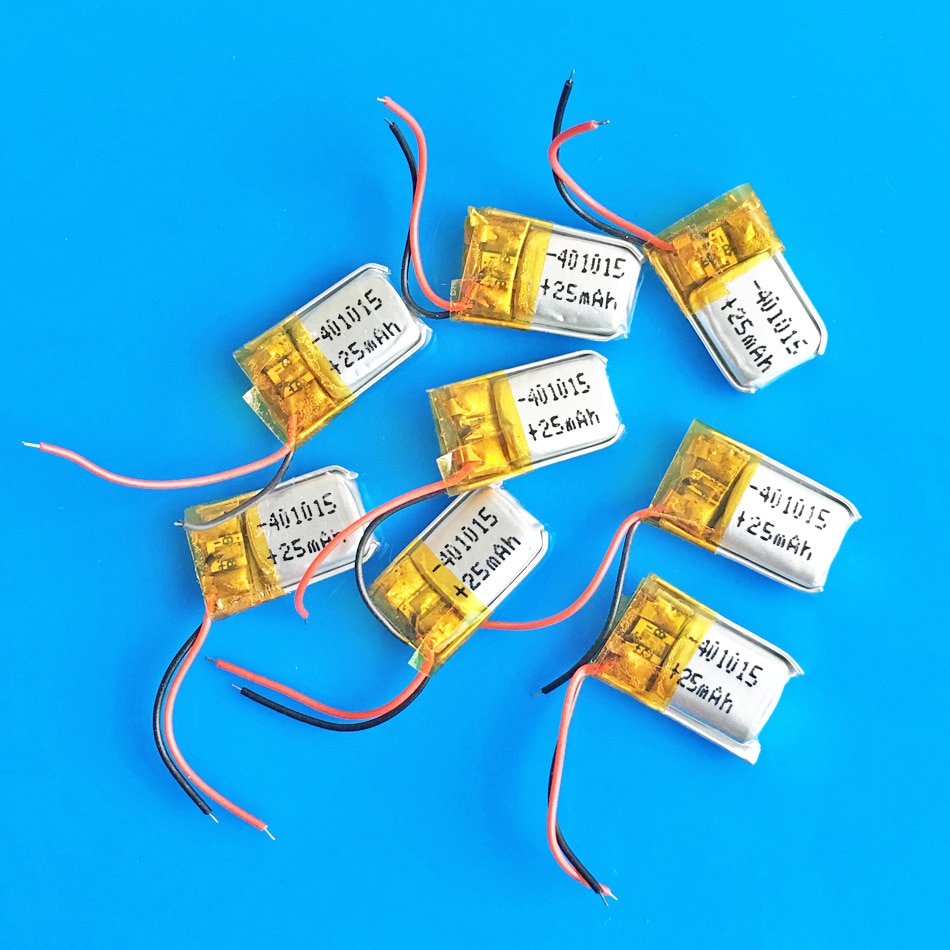 8 pcs 25mAh lipo small size rechargeable battery lithium polymer for ...