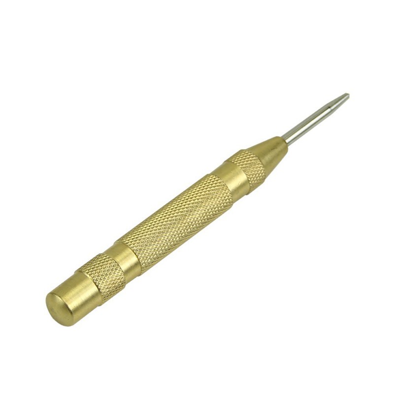Brass Yellow Automatic Center Punch Spring Loaded Chrome Rivet Screw ...