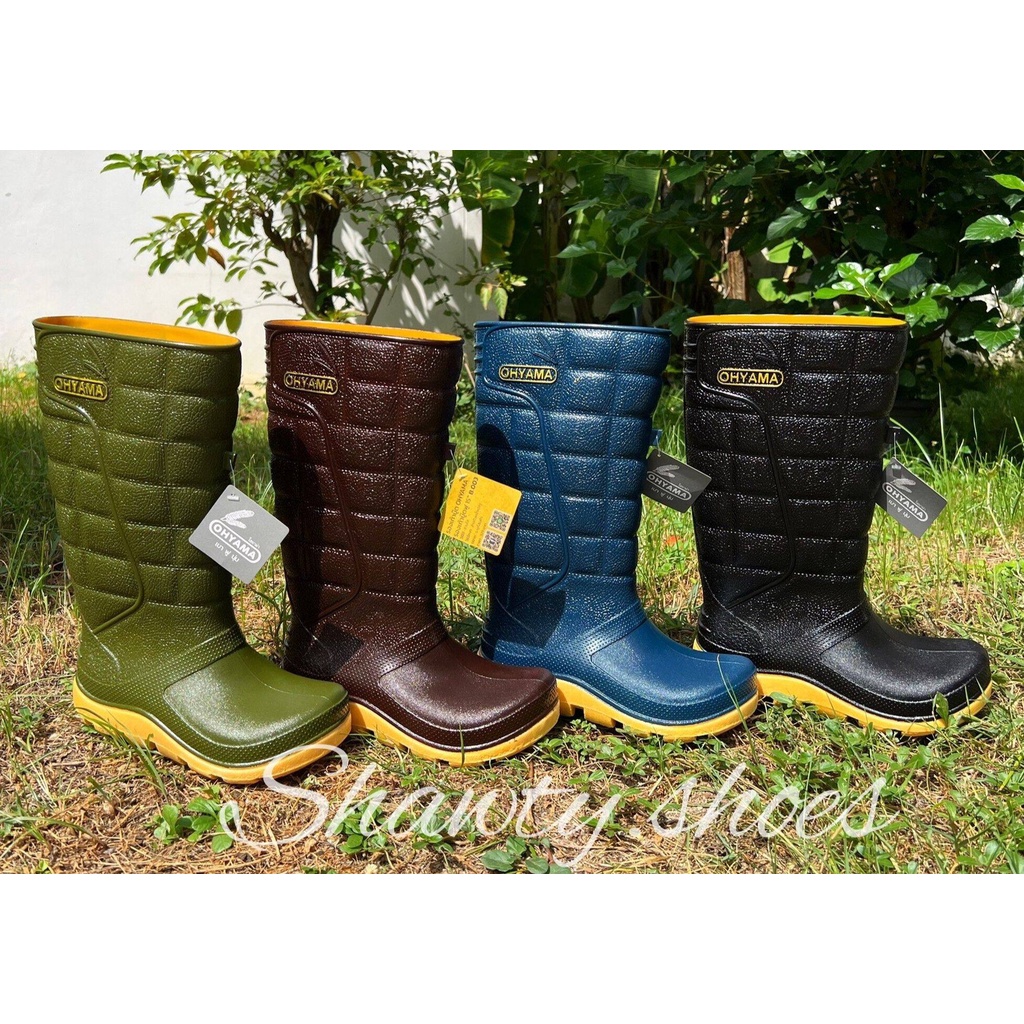 รองเท้าบูทเนื้อฟู พื้นหนานุ่ม Ohyama 003 สูง14-15นิ้ว รุ่นใหม่ล่าสุด รองเท้าบู๊ต มี 4 สี H3WN ...