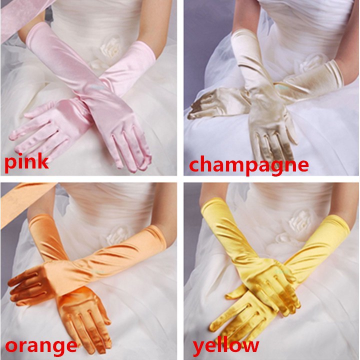 ถุงมือยาวผ้าซาตินสำหรับงานแต่งงาน - pujidao.th - ThaiPick