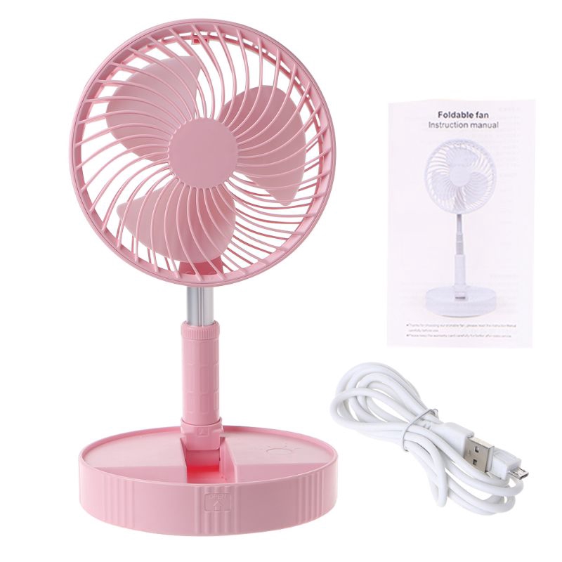 zzz* Mini Folding Fan USB Rechargeable Telescopic Cooling Fan Portable ...