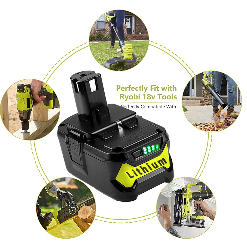 18V 12.8AH Li ion Rechargeable Battery for Ryobi ONE cordless Power ...