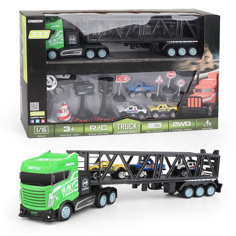 2.4g Remote Control Container Truck 1/16 Tractor Toy Transort Truck Boy ...