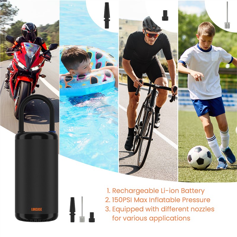 Car Electrical Inflator Pump Portable LED Smart Digital Tire Pump For ...