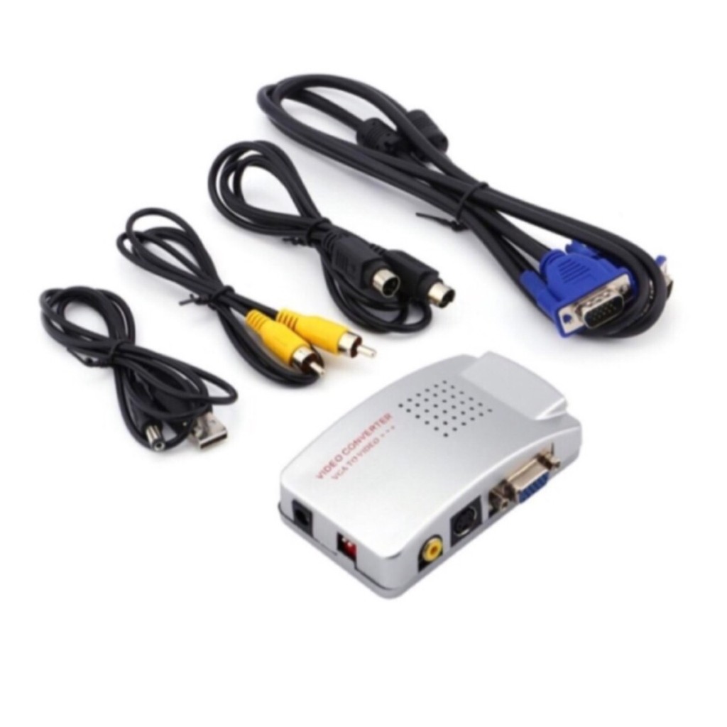 VGA to AV Box PC TO TV Converter | Shopee Thailand