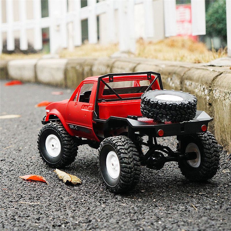WPL C14 116 2.4G 2CH 4WD Mini Off-Road RC Semi Truk dengan Chassis LogamTPR ban15 Kmh Kecepatan ...