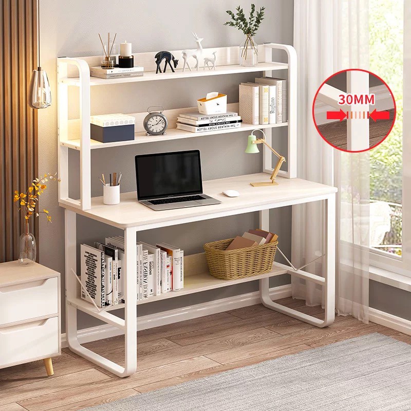 Computer desk โต๊ะทำงาน โต๊ะอ่านหนังสือ โต๊ะวางคอมพิวเตอร์ชั้นวางของ3 ...