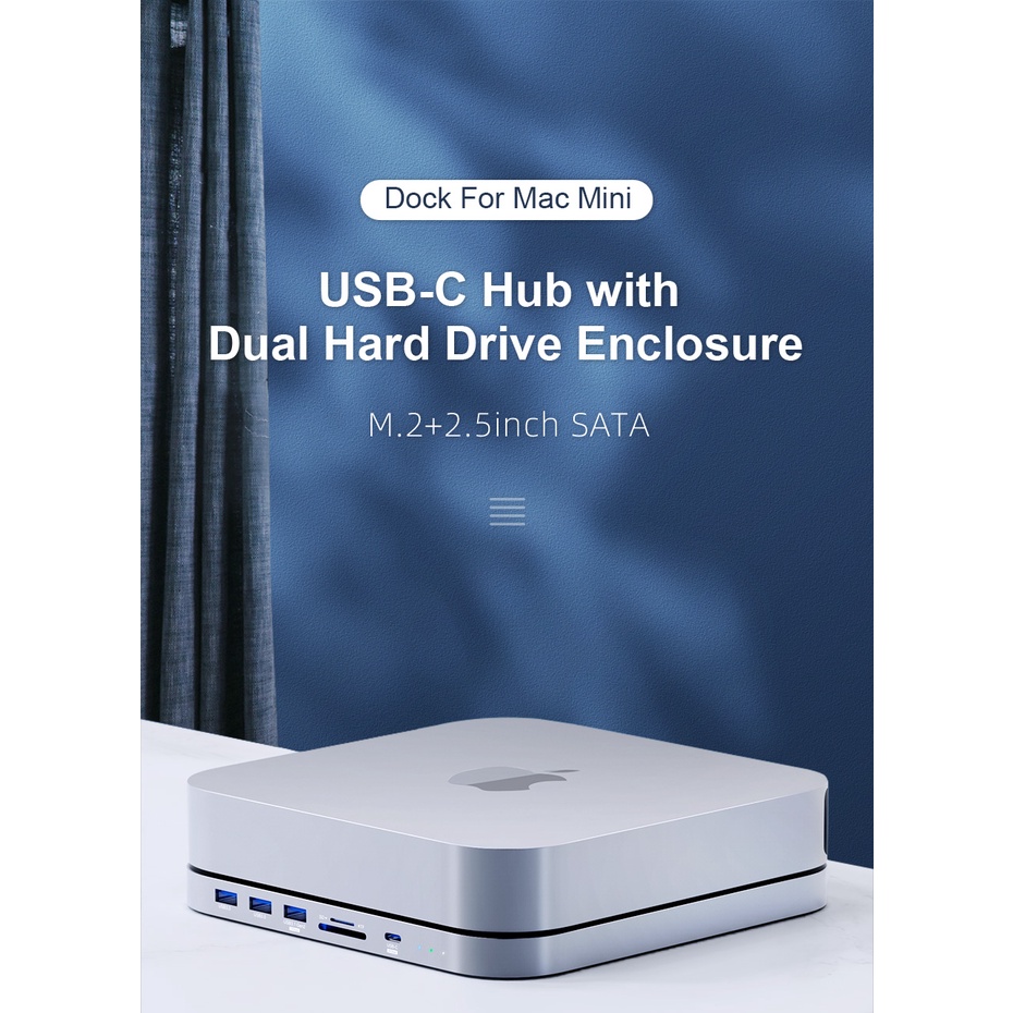 Hagibis USB C Hub สำหรับ Mac Mini HDD Enclosure 2.5 SATA NVME M.2 SSD ...